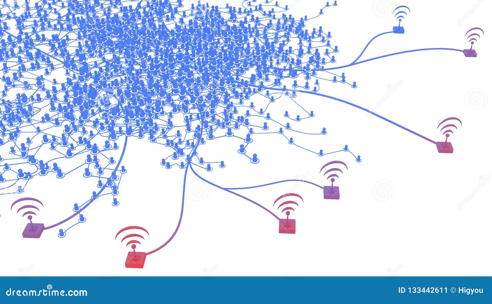 Connection System, Wireless Edge Stock Illustration - Illustration of ...