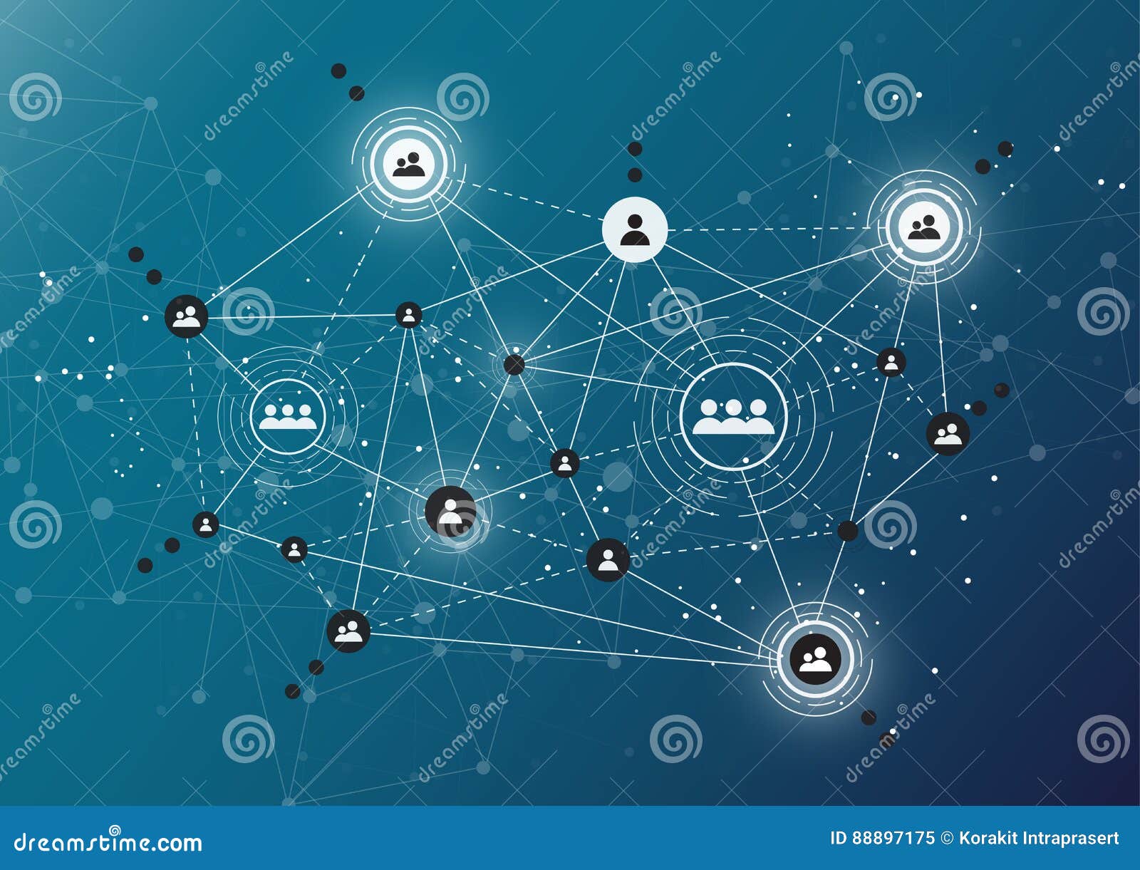 Connection Technologies for Business. Mixed Media Stock Vector ...