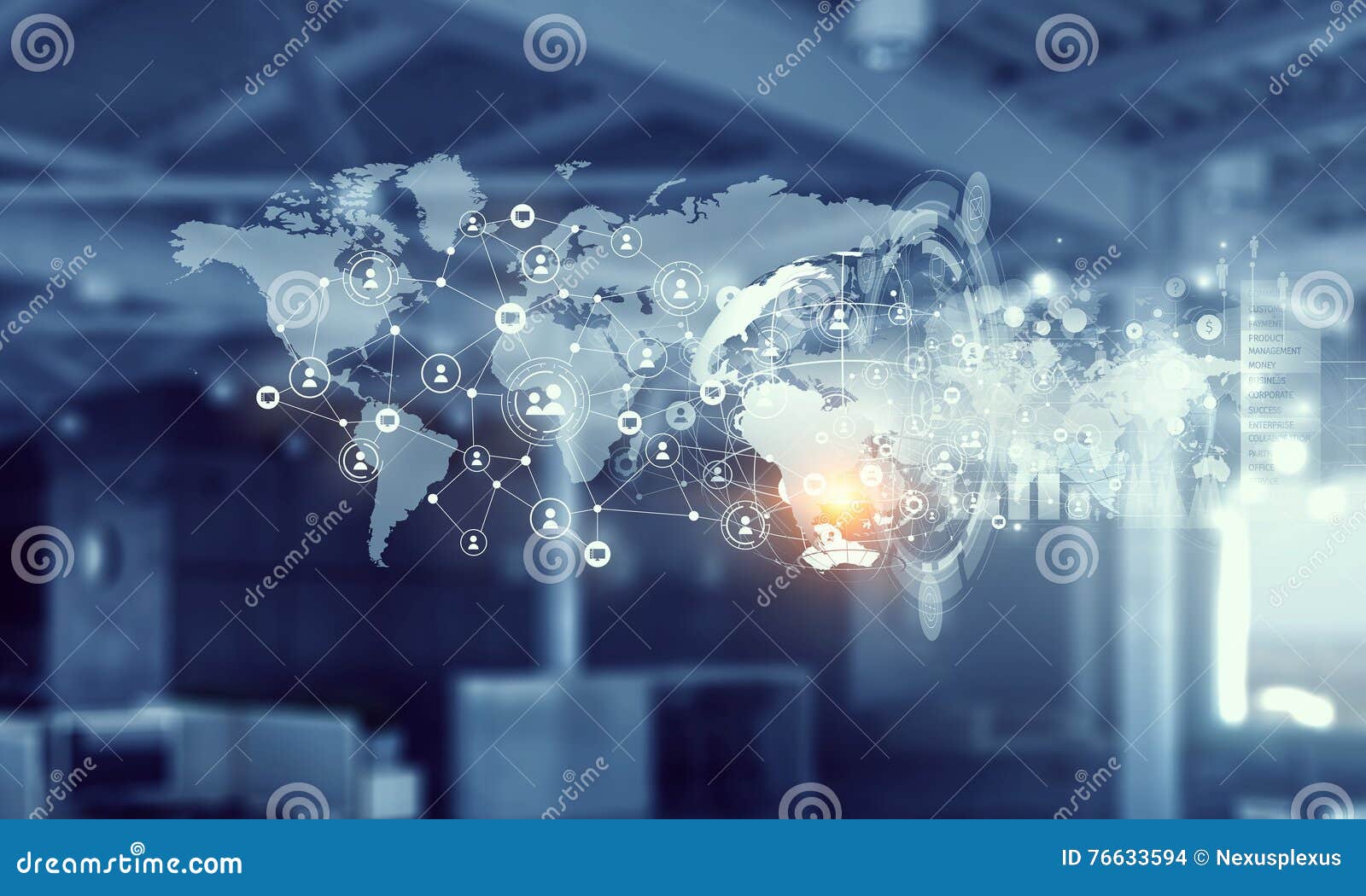 Connection Technologies for Business . Mixed Media Stock Photo - Image ...