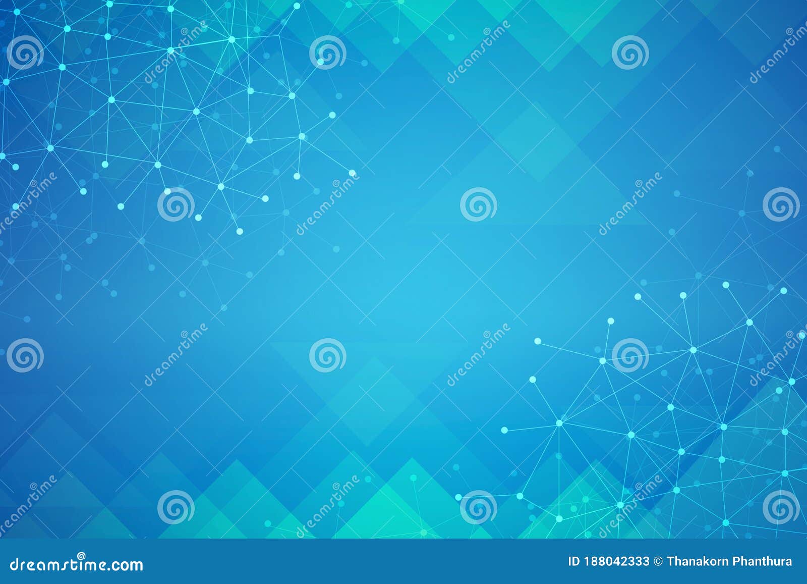 Connection Technology on Blue Background Stock Illustration ...