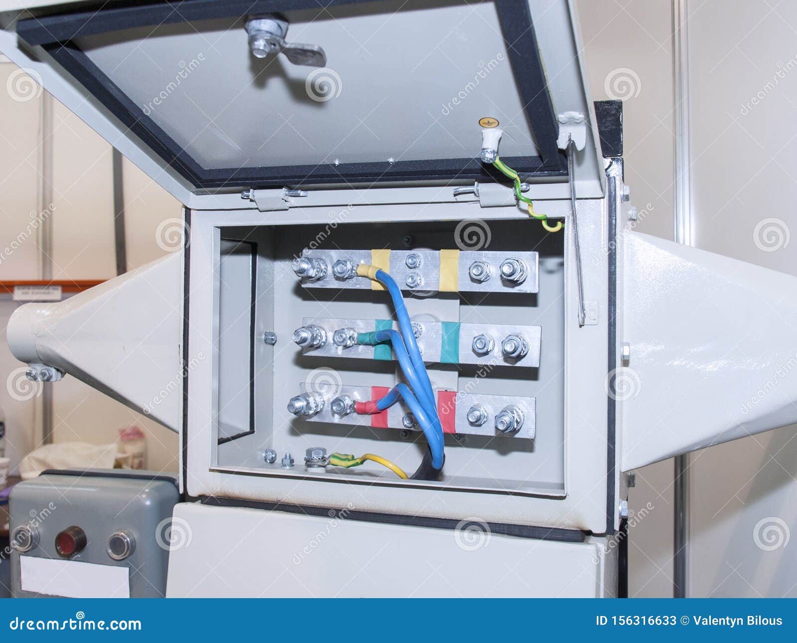 Connection Terminals in Electrical Box with Cover Stock Image - Image ...