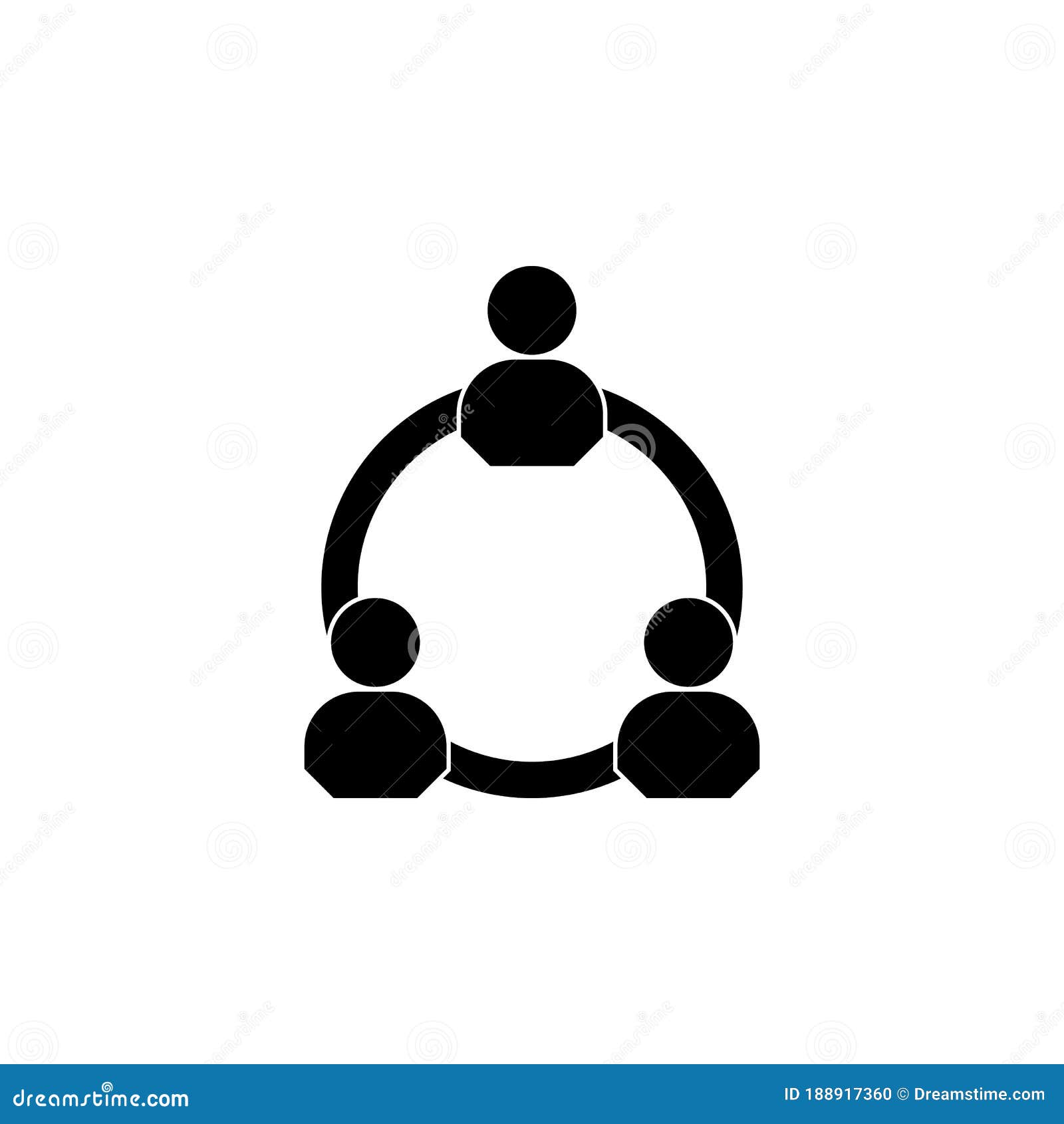 Connection of Three People Icon. Element of Conversation Icon for ...