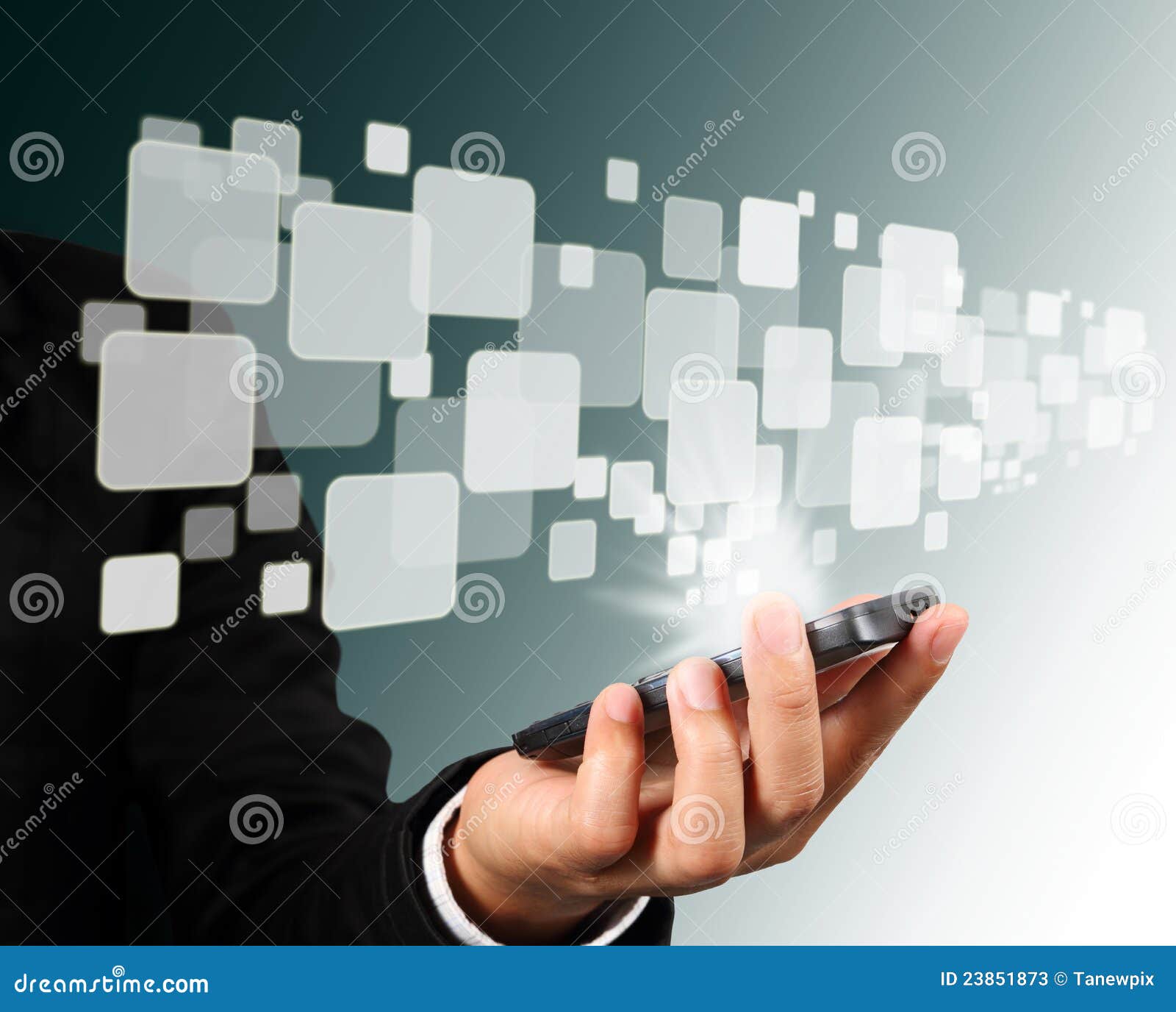 Connection Touch Screen Mobile Phone Stock Image - Image of computer ...