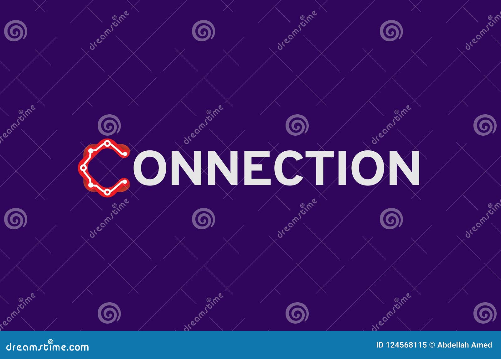 Connection Typography Text Design Symbol Design Logo Stock Vector ...