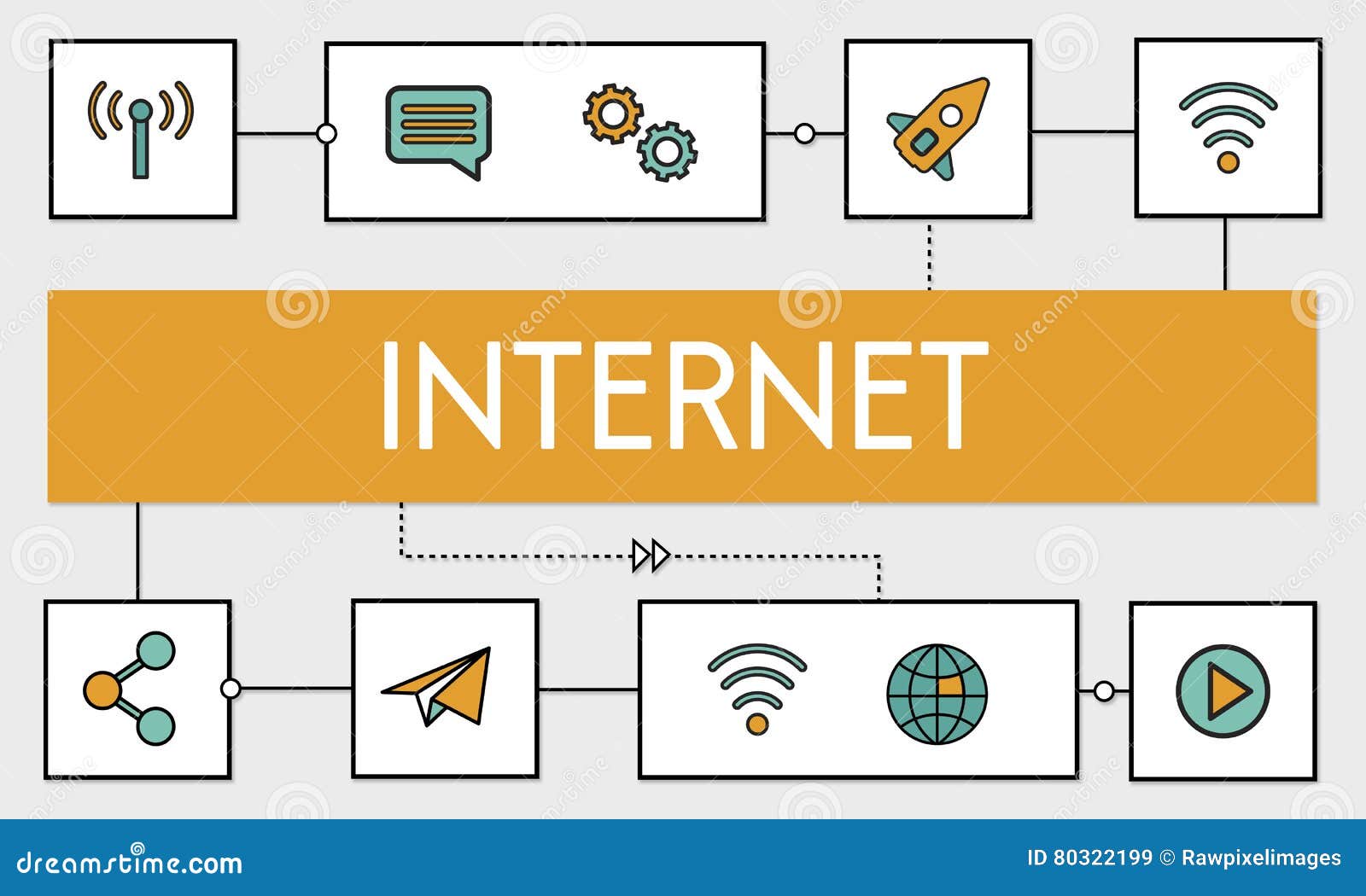 Connection Wireless Online Transmission Transfer Concept Stock ...