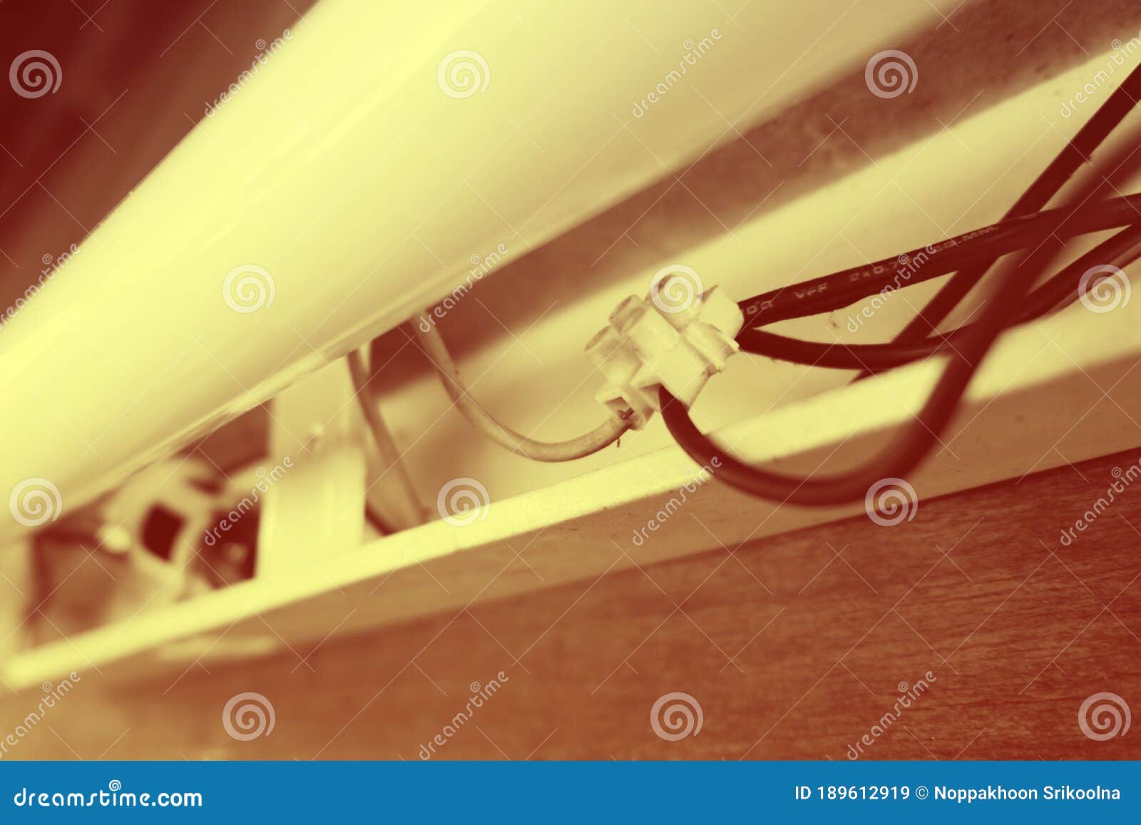 Connection Of Wiring To Measuring Equipment In Electrical Panel Royalty ...