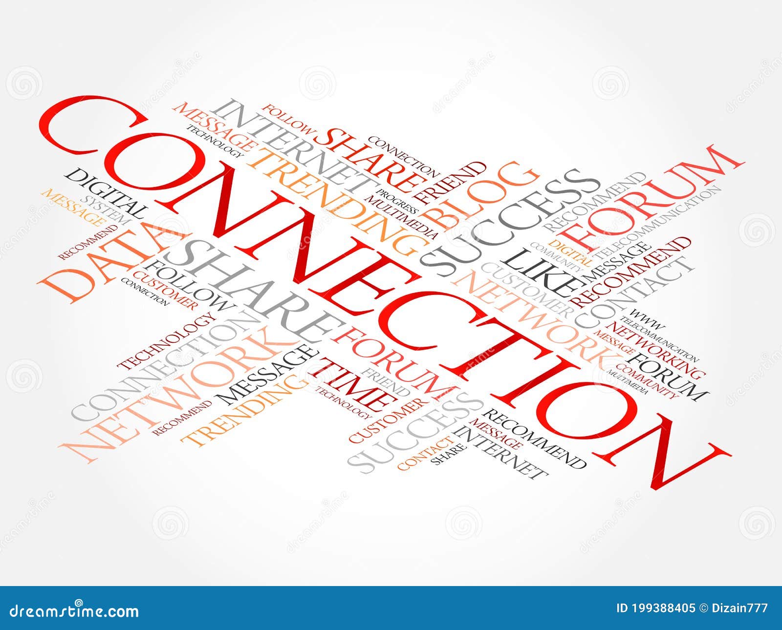 Connection Word Cloud Collage Stock Illustration - Illustration of ...