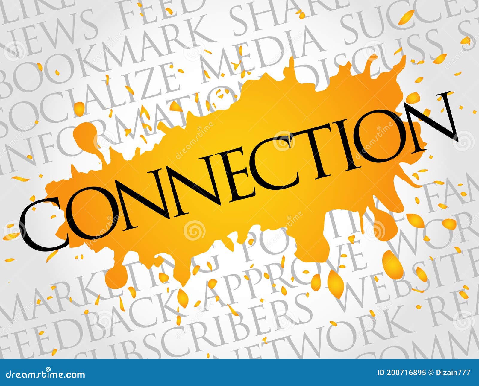 Connection Word Cloud Collage Stock Illustration - Illustration of ...