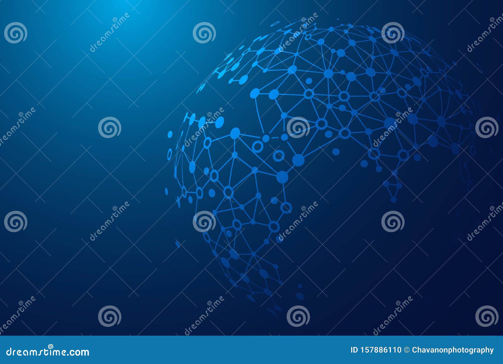 Connection of World Concept. Transition Data and Future Concept Stock ...