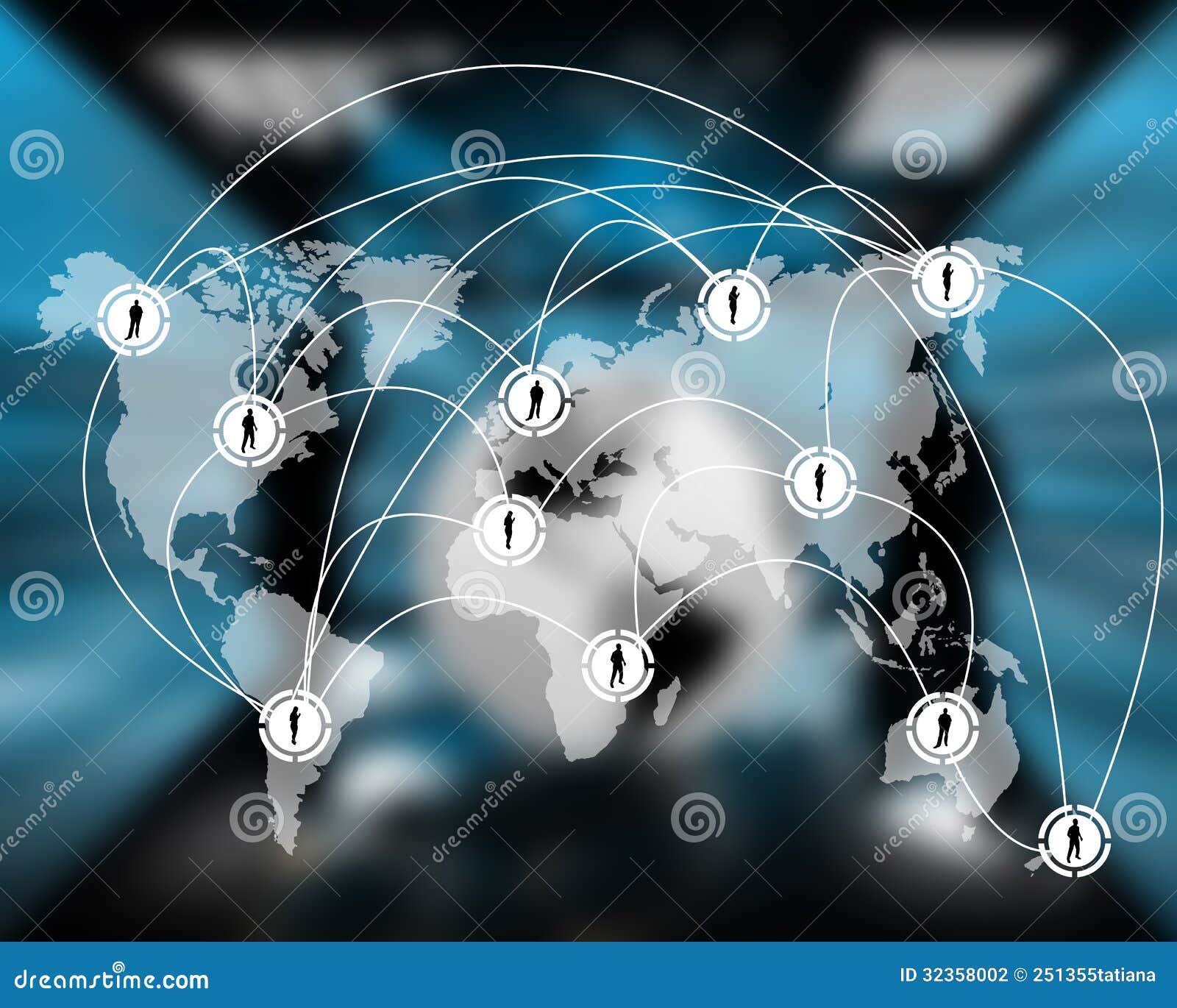 Connection of the world stock illustration. Illustration of mobile ...