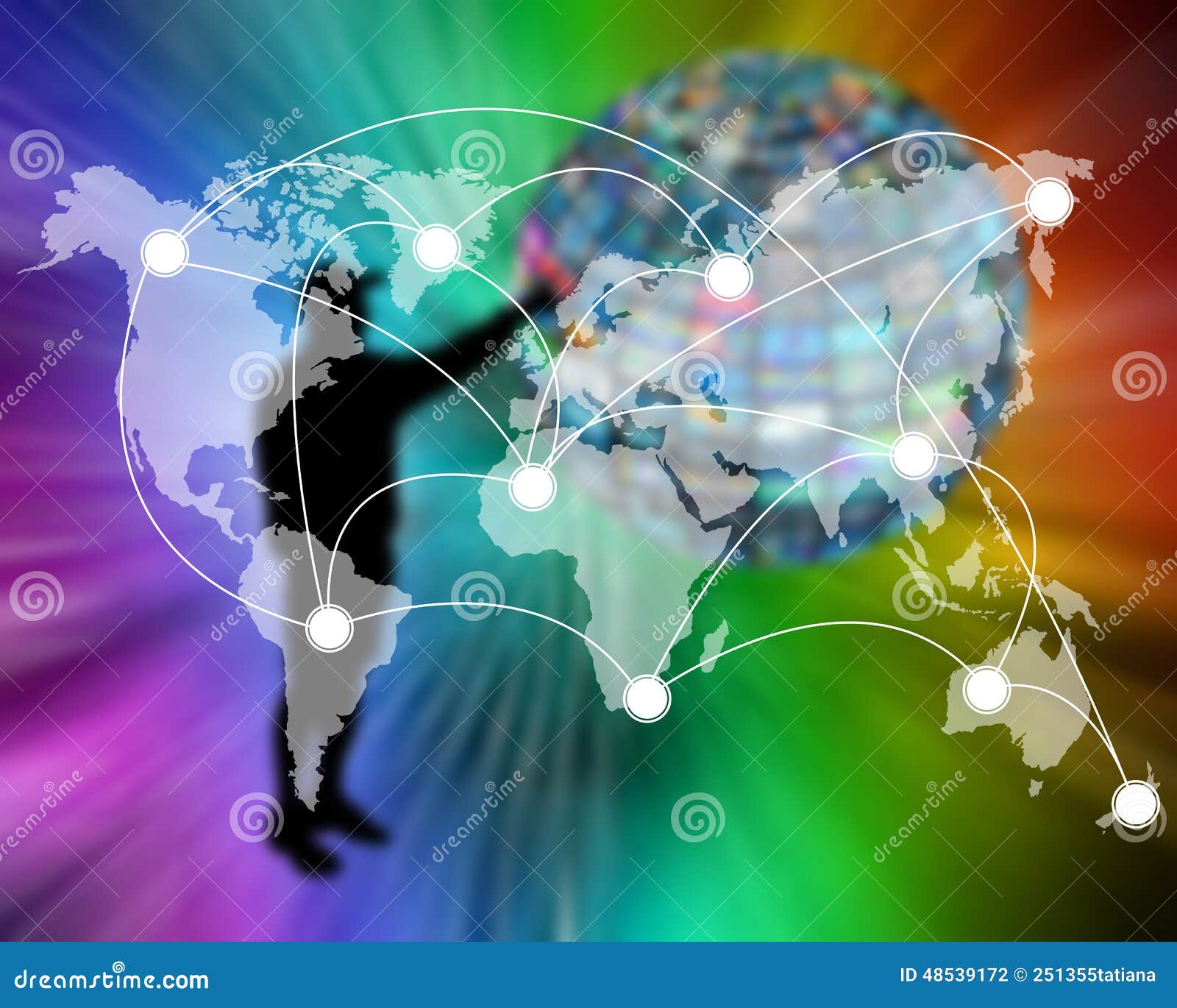 Connection of the world stock illustration. Illustration of commerce ...
