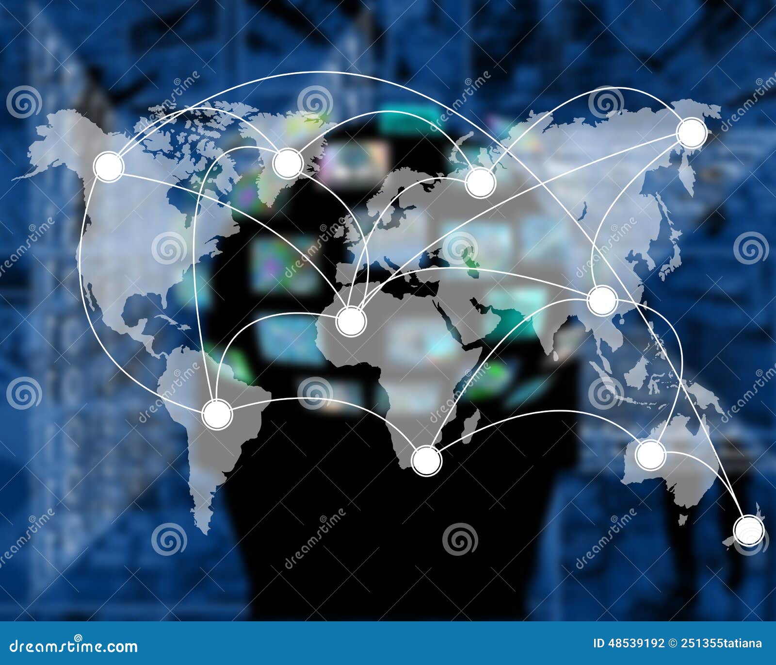 Connection of the world stock illustration. Illustration of address ...
