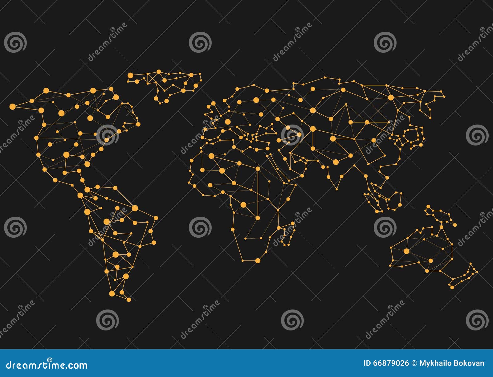 Connection World map stock vector. Illustration of connection - 66879026
