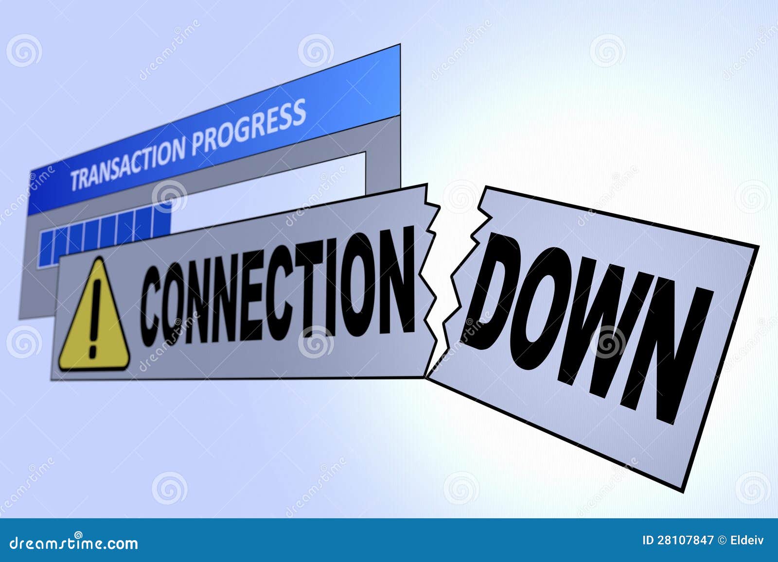 ConnectionDown stock abbildung. Illustration von technologie - 28107847