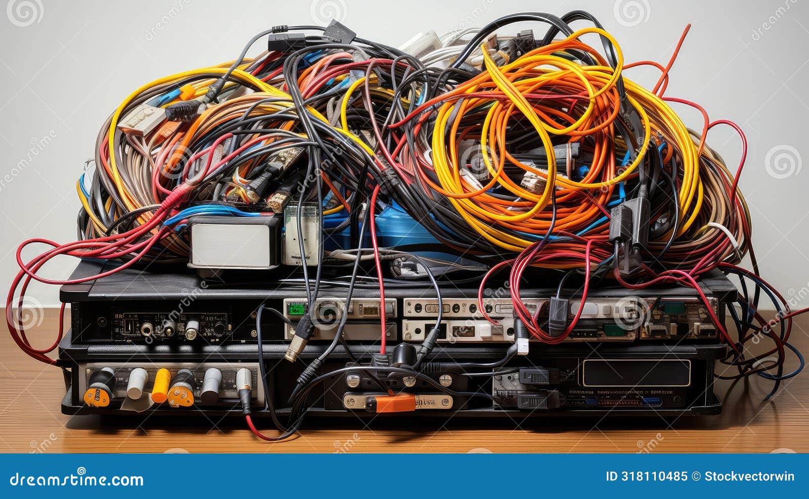 Connections cable box stock illustration. Illustration of cable - 318110485