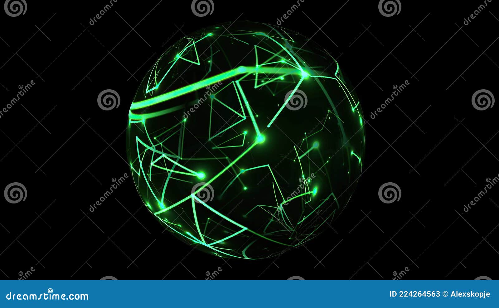 Connections Concept on Rotating Sphere Stock Illustration ...