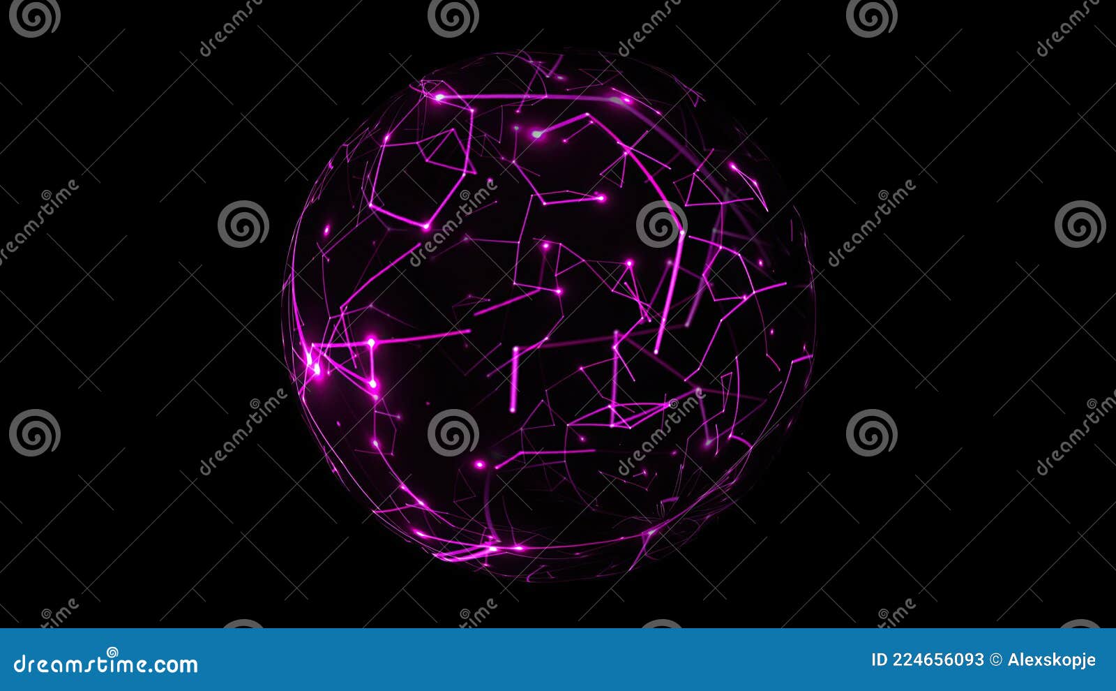 Connections Concept on Rotating Sphere Stock Illustration ...