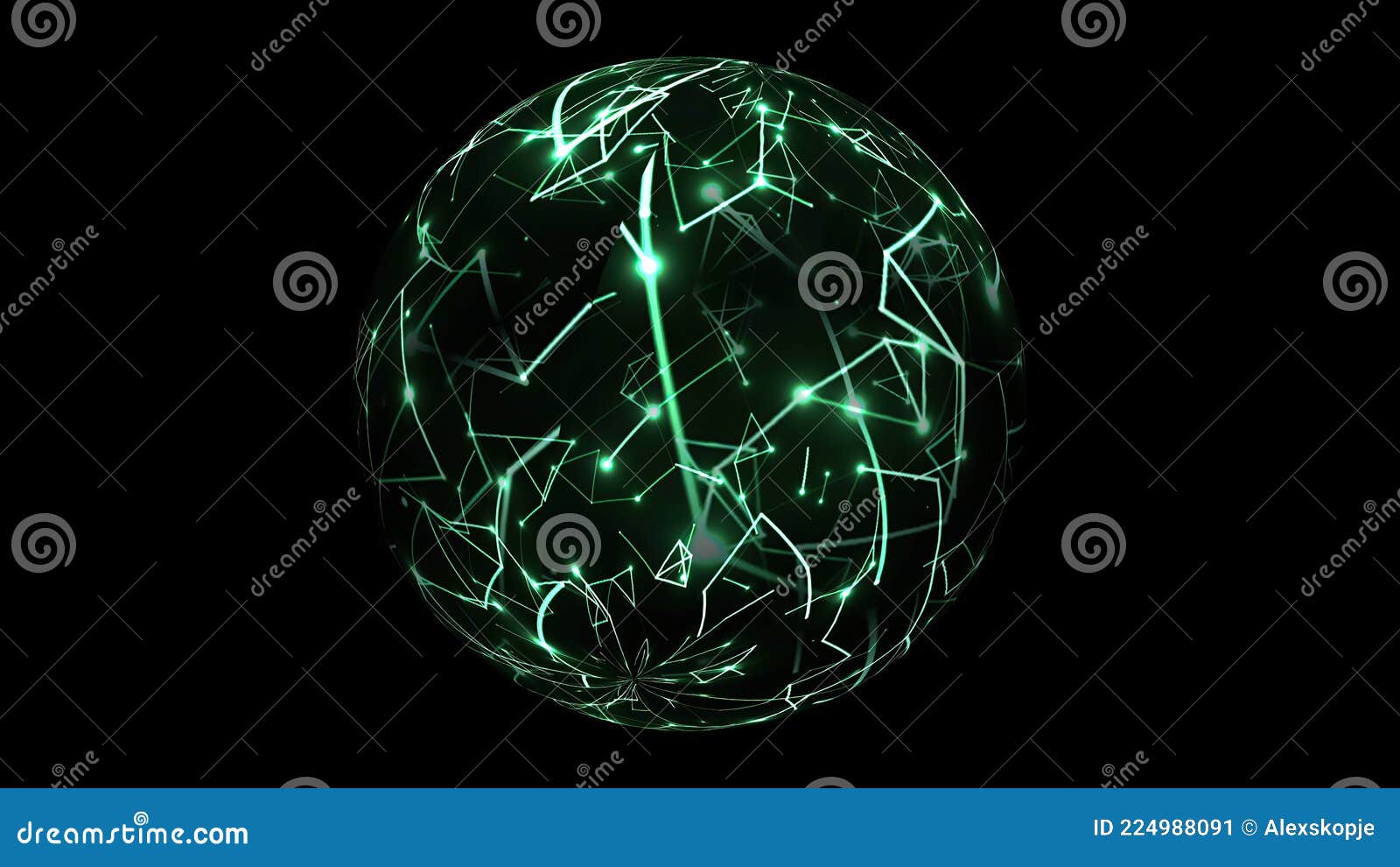 Connections Concept on Rotating Sphere Stock Illustration ...