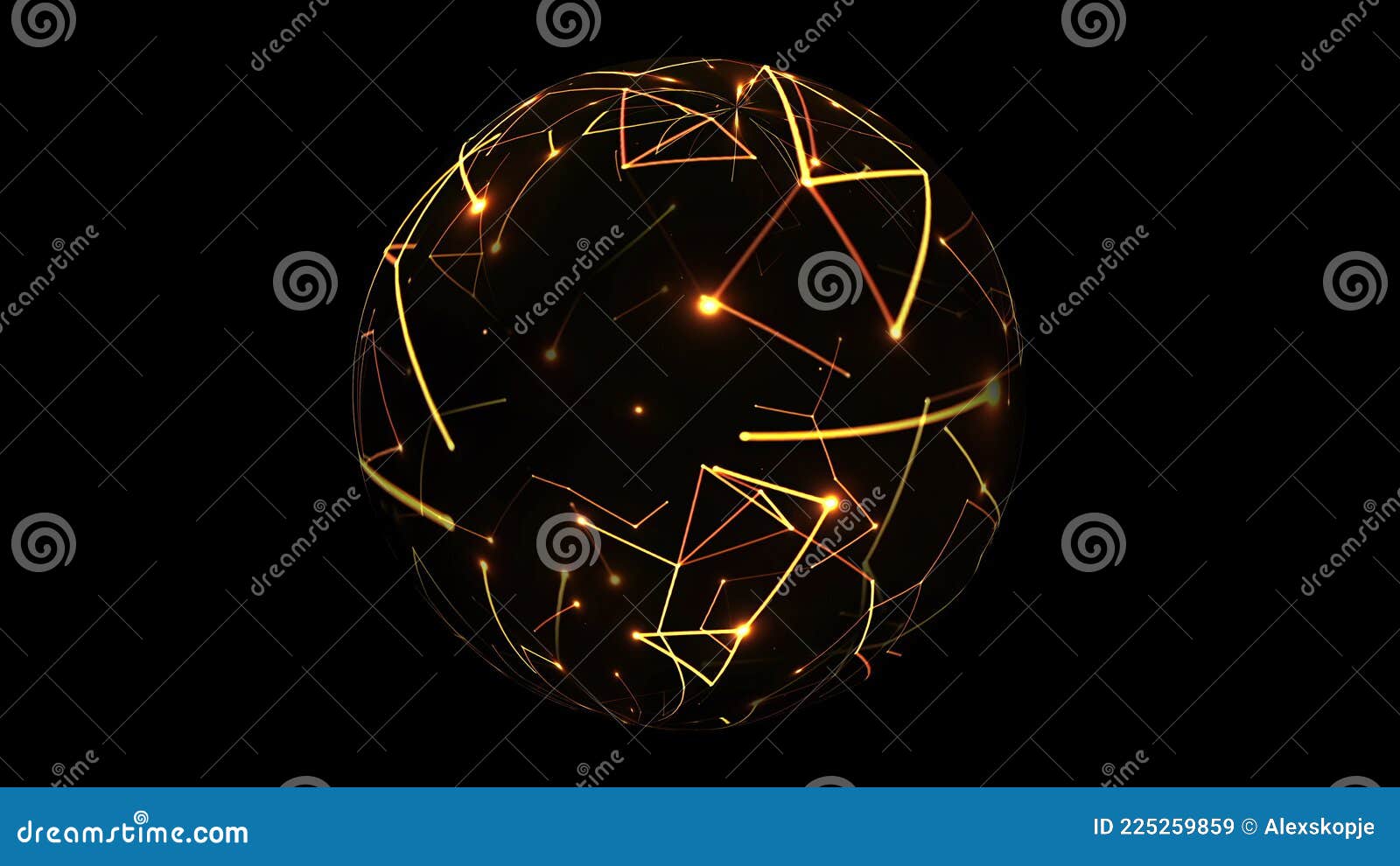 Connections Concept on Rotating Sphere Stock Illustration ...