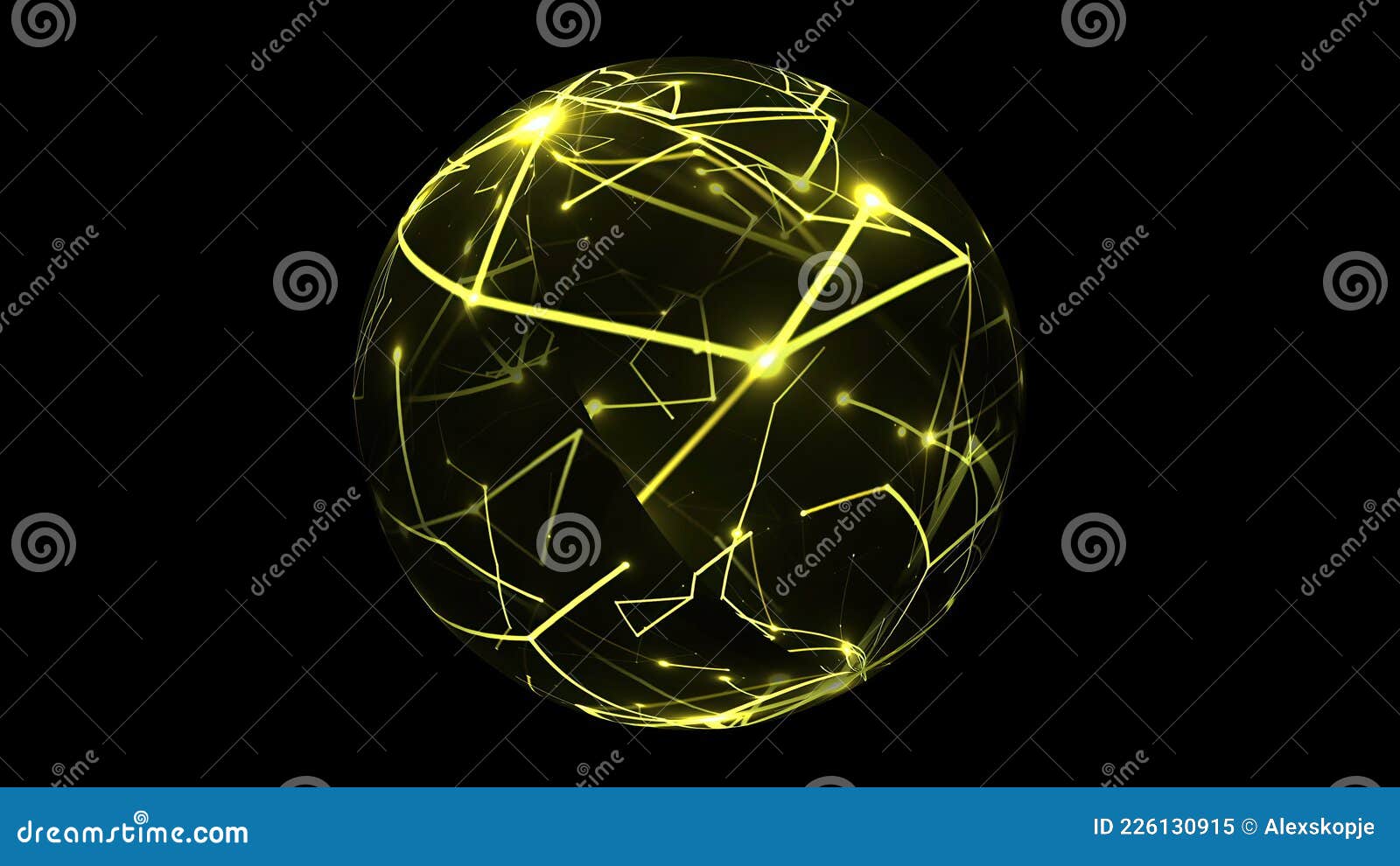 Connections Concept on Rotating Sphere Stock Illustration ...
