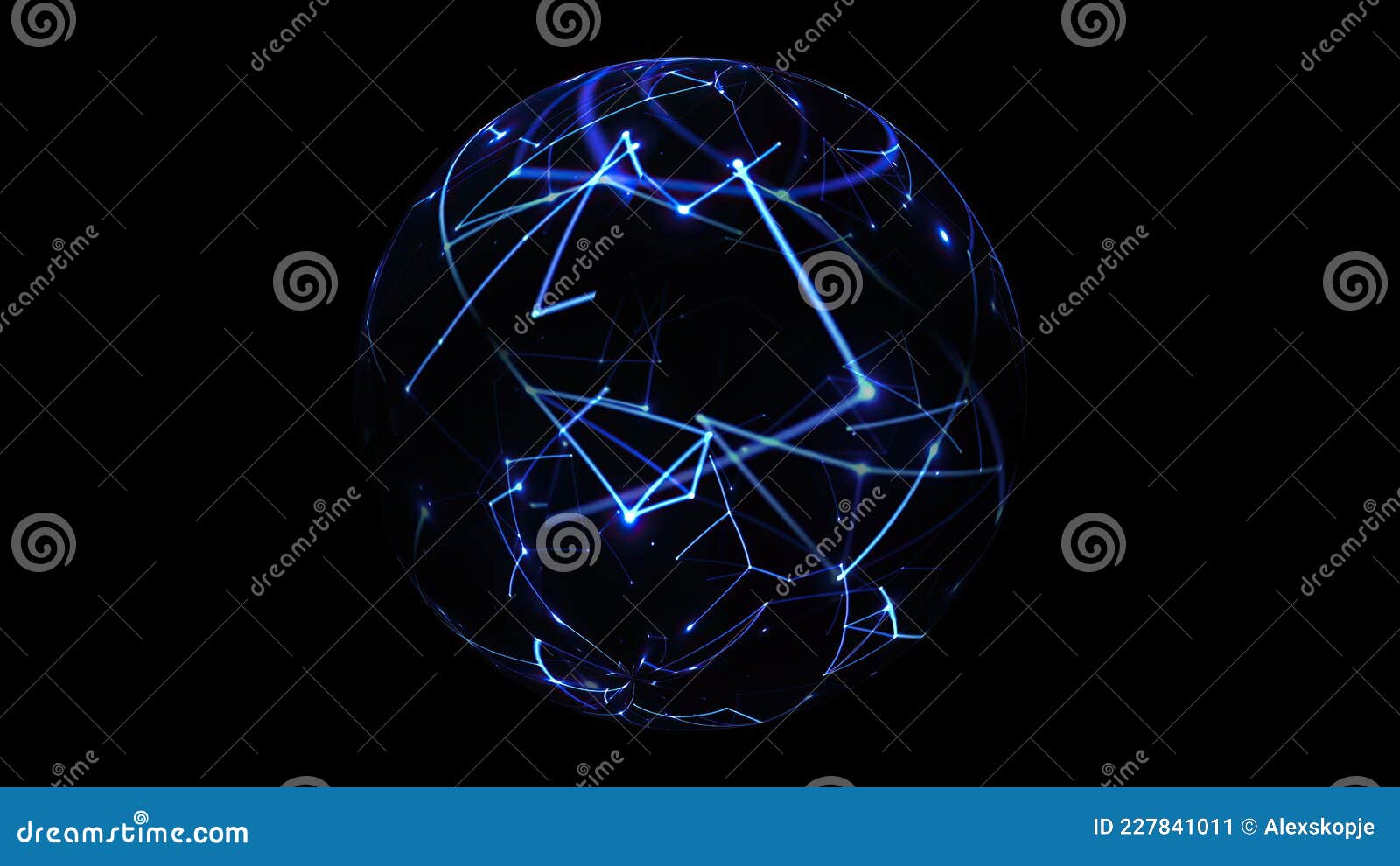 Connections Concept on Rotating Sphere Stock Illustration ...