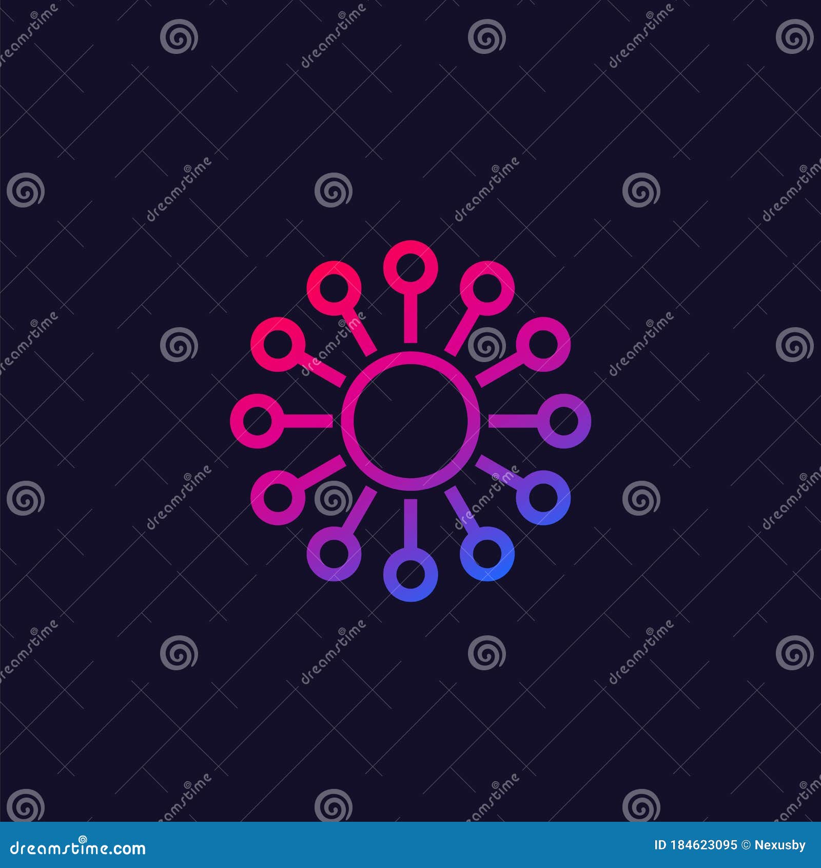 Connections or Connect Vector Icon with Gradient Stock Vector ...