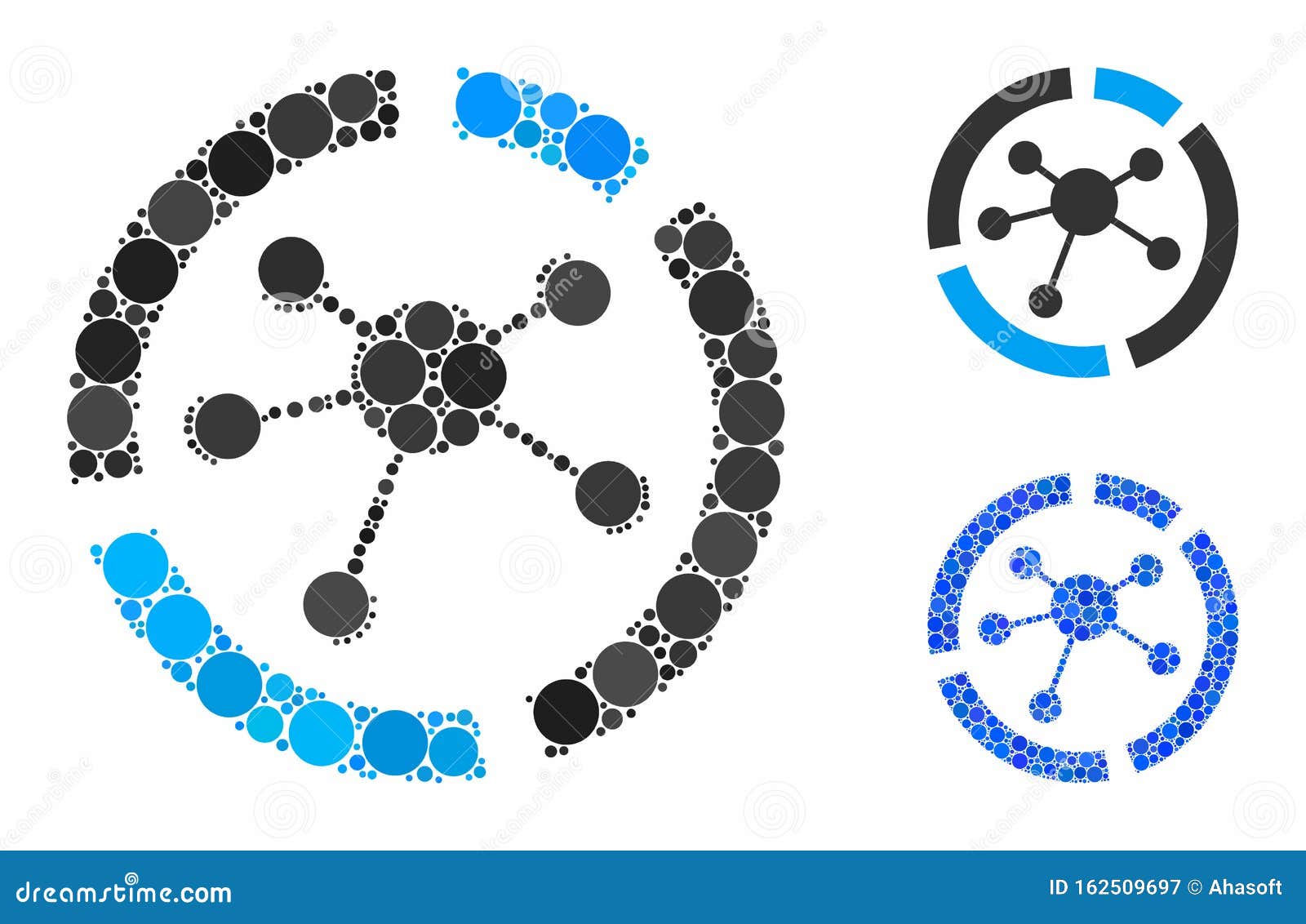 Connections Diagram Mosaic Icon of Circle Dots Stock Vector ...