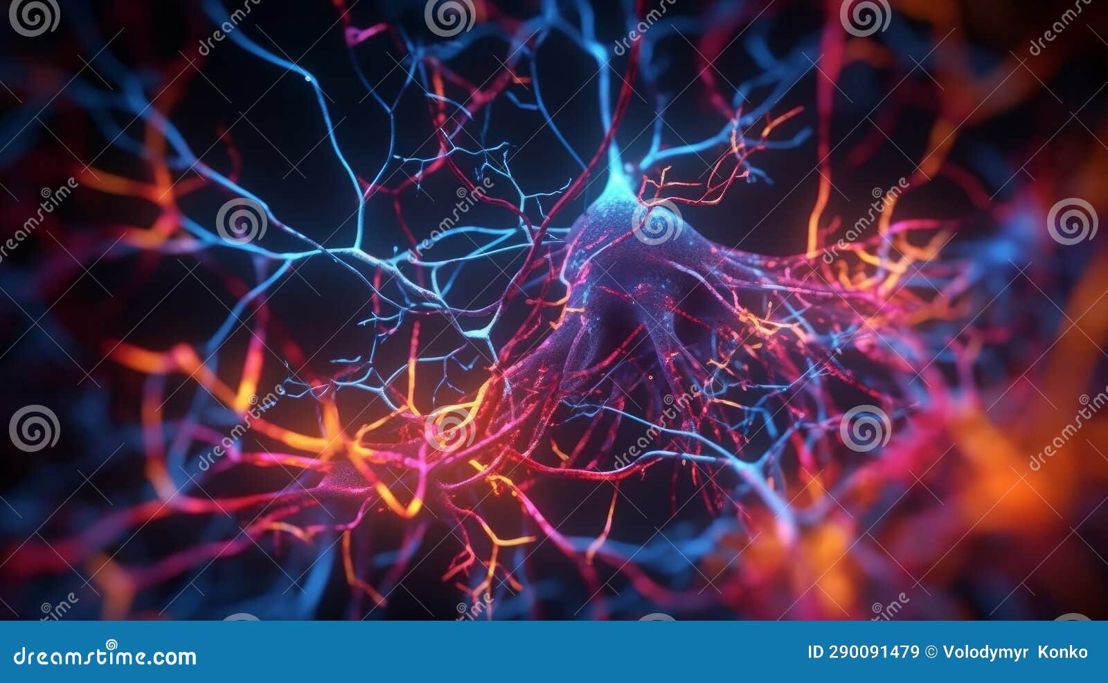 Connections Explosion: Brain Neural Network in 3D. Journey in 3D ...