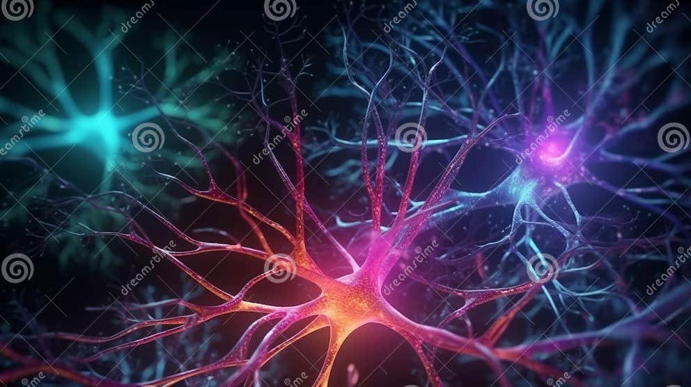 Connections Explosion: Brain Neural Network in 3D. Journey in 3D ...