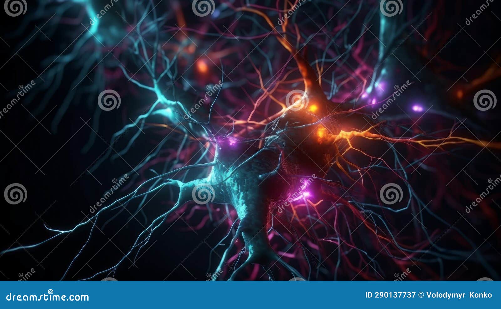Connections Explosion: Brain Neural Network in 3D. Journey in 3D ...