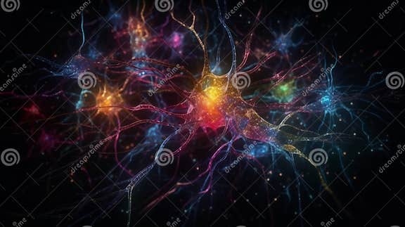 Connections Explosion: Brain Neural Network in 3D. Journey in 3D ...