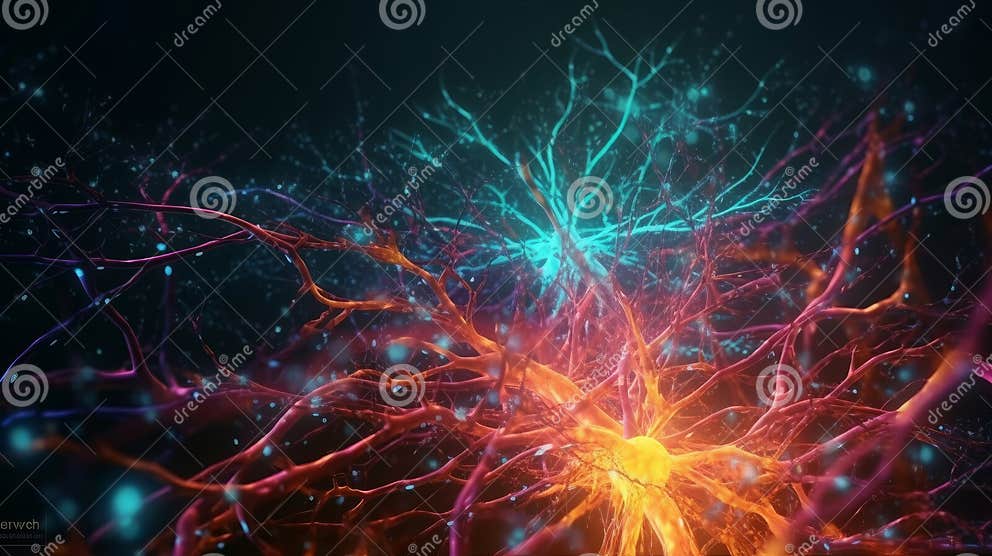 Connections Explosion: Brain Neural Network in 3D. Journey in 3D ...