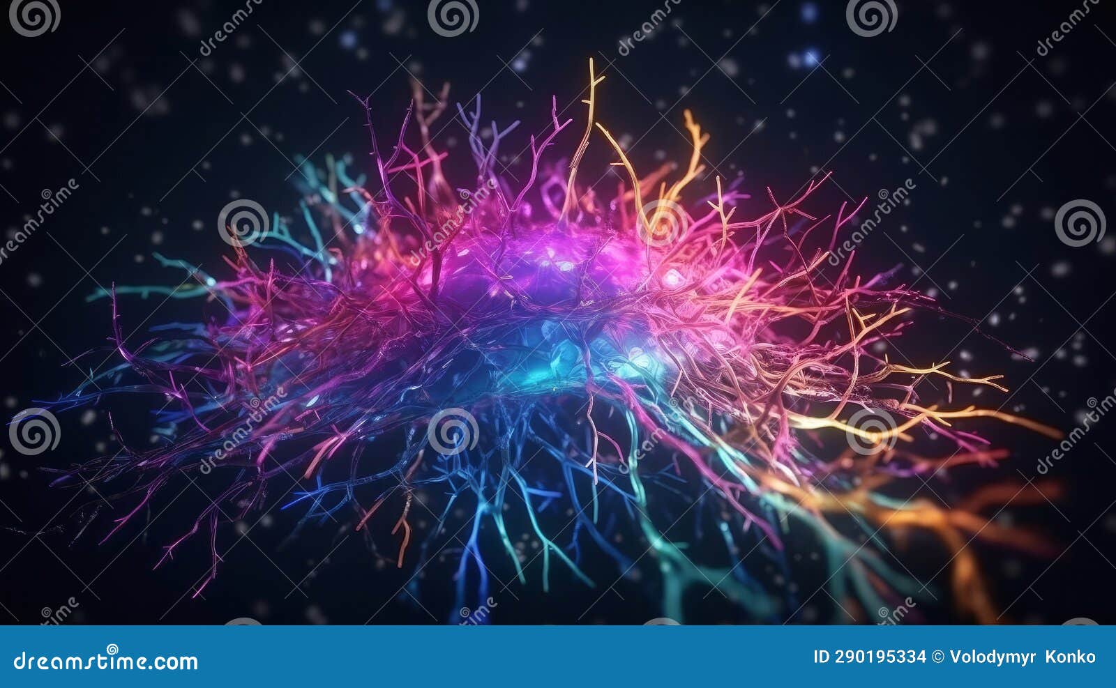 Connections Explosion: Brain Neural Network in 3D. Journey in 3D ...