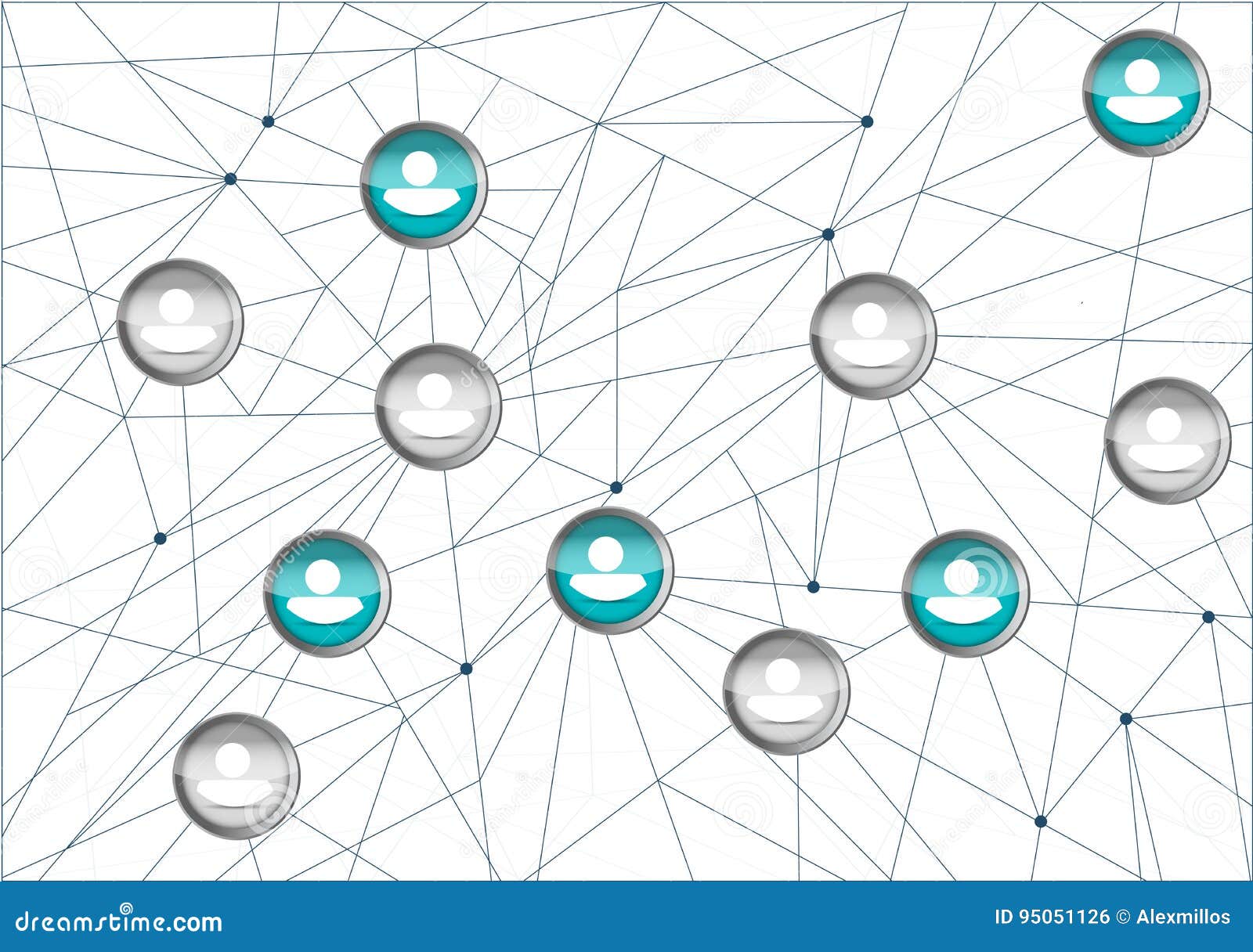 Connections on a Link Network. Stock Illustration - Illustration of ...