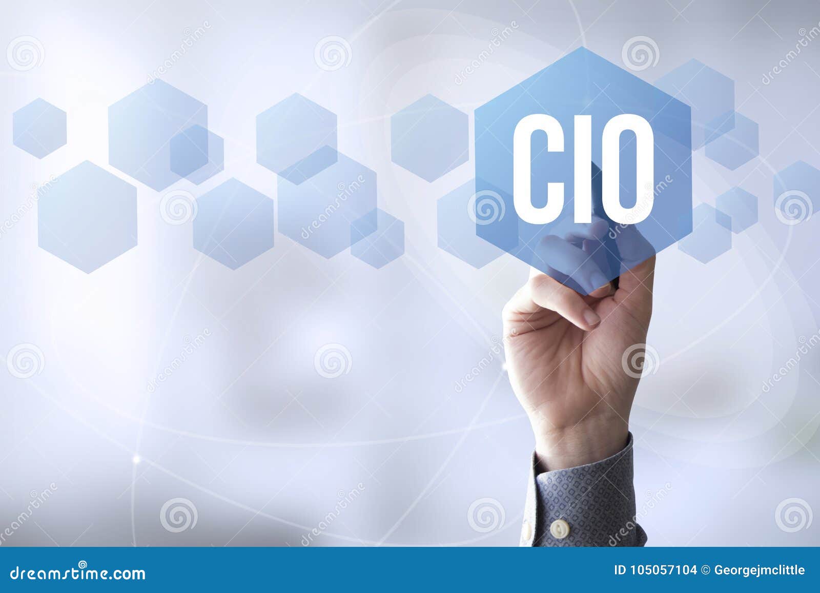 Connections pen touch cio stock photo. Image of management - 105057104