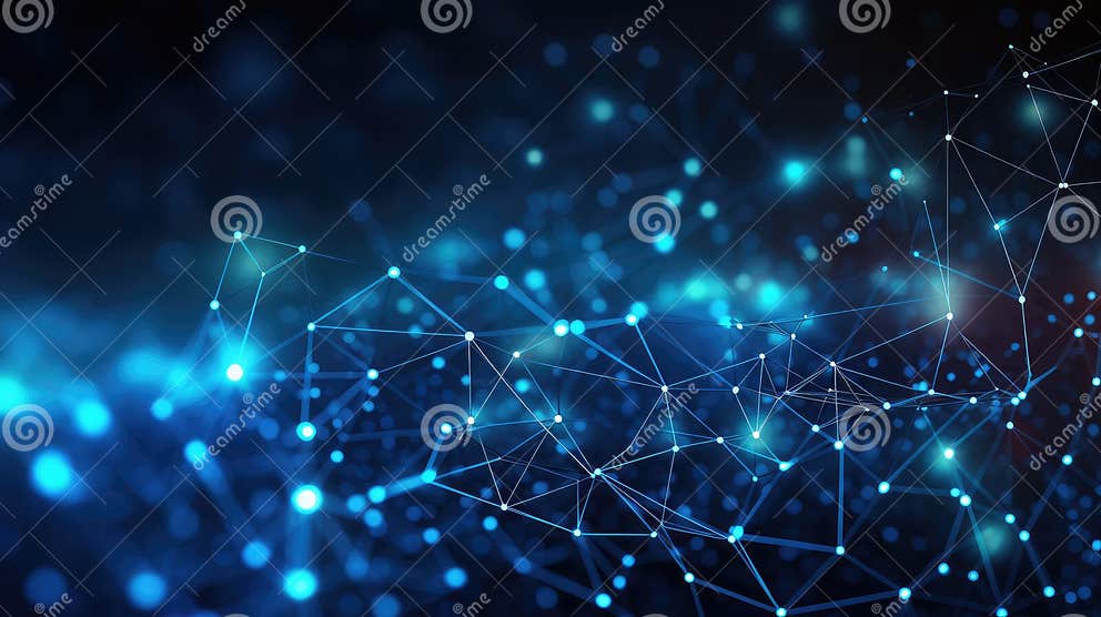 Connectivity Blue Network Background Stock Illustration - Illustration ...