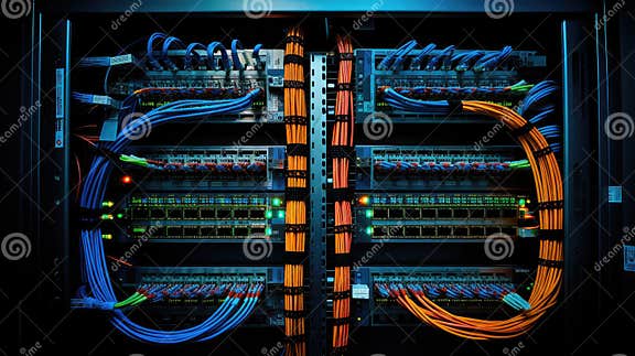 Connectivity Cabling Structured Stock Illustration - Illustration of ...