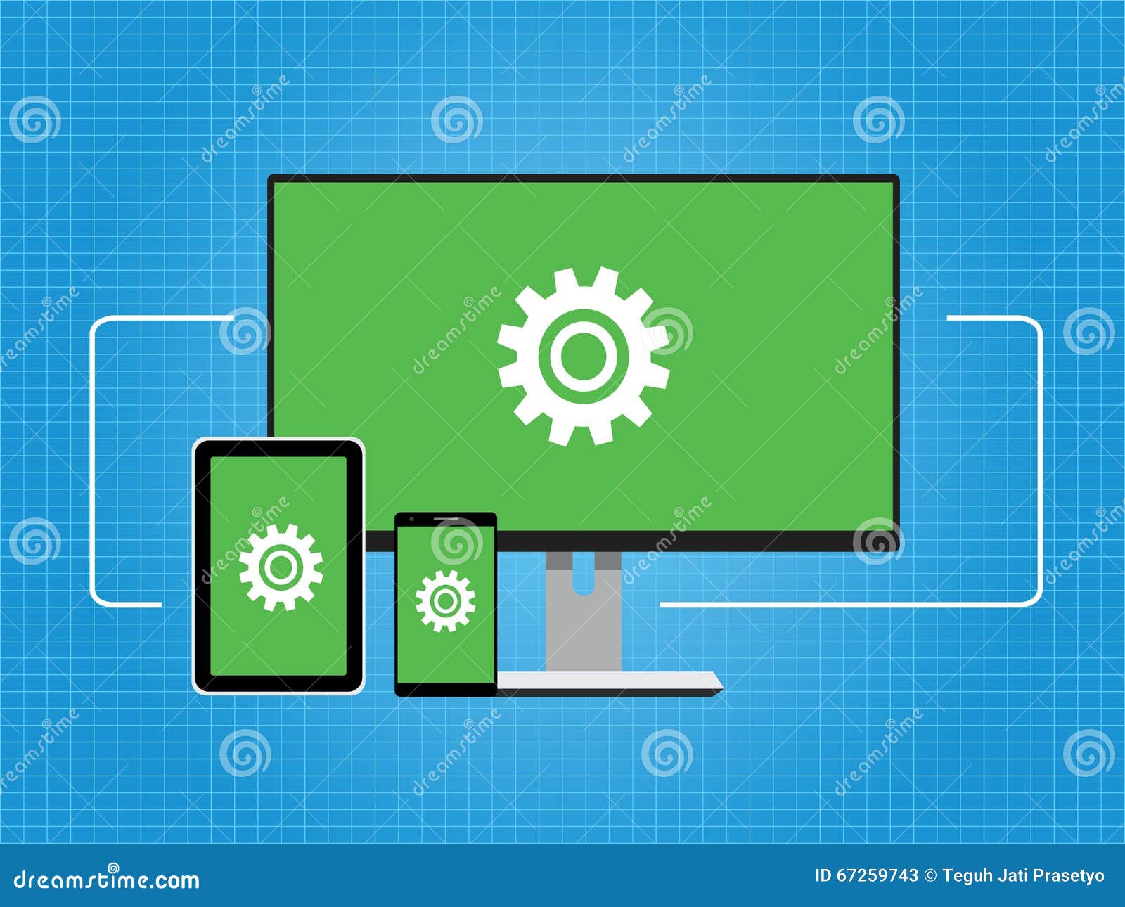Connectivity Connect Cross Platform Device Concept Background Stock ...