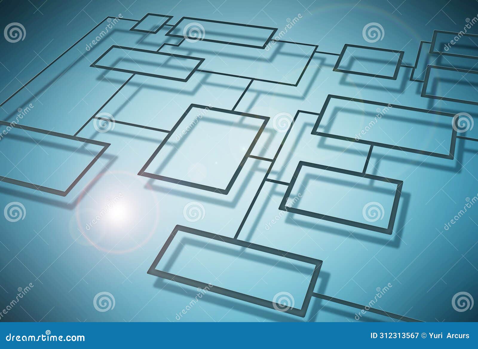 Connectivity, Flowchart and Diagram on Internet, Data or Futuristic ...