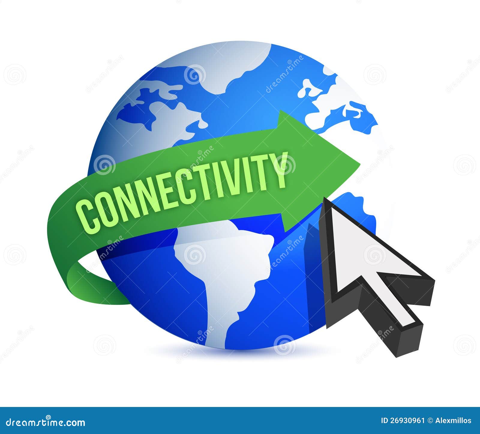 Connectivity Globe Cursor Illustration Stock Illustration ...