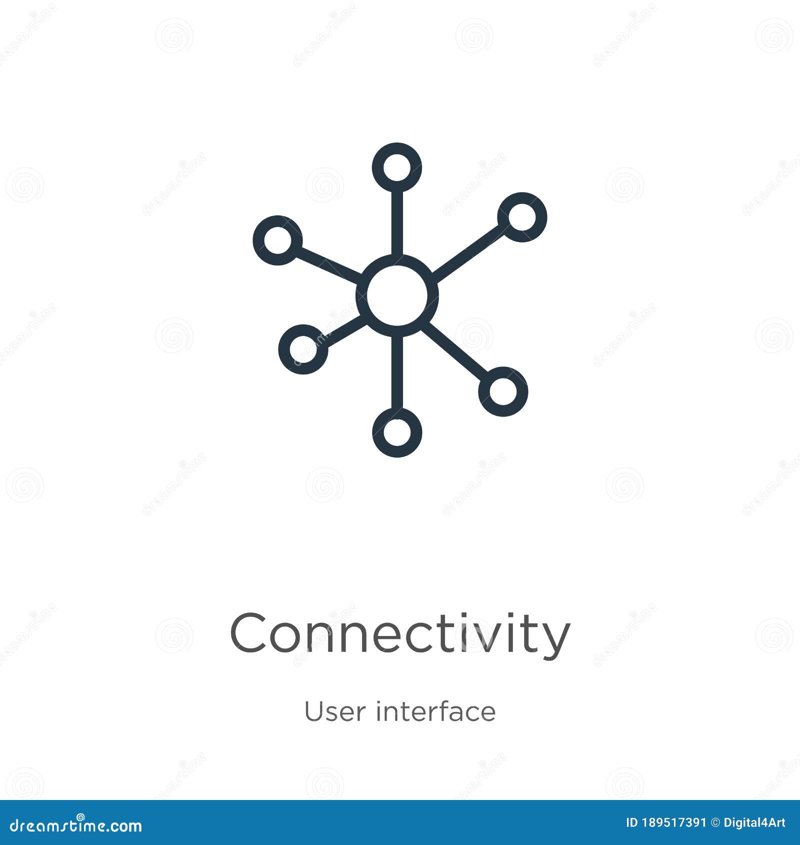 Connectivity Icon. Thin Linear Connectivity Outline Icon Isolated on ...