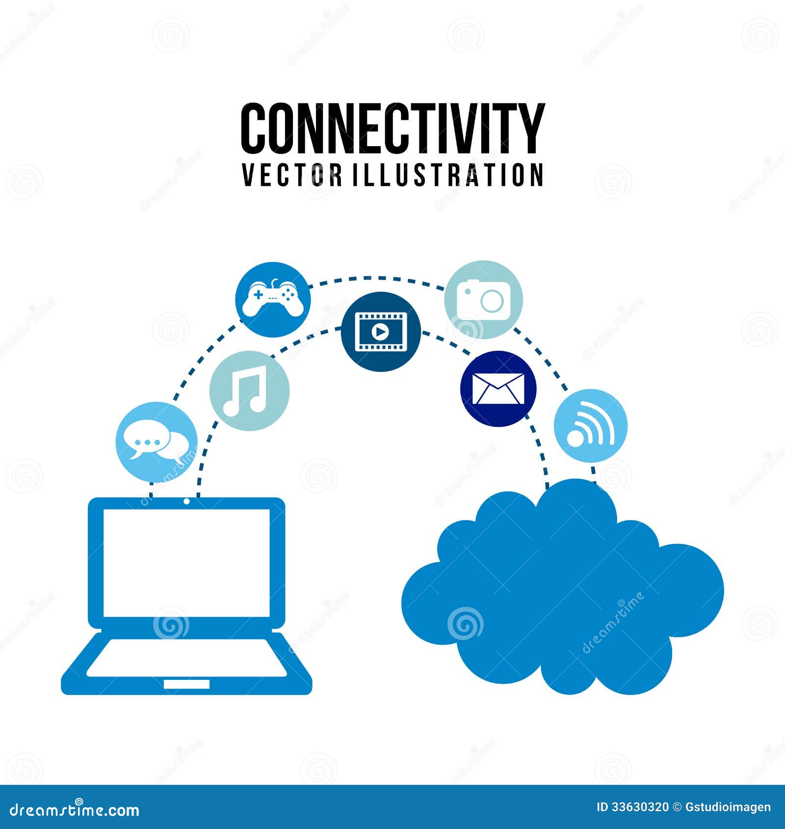 Connectivity stock vector. Illustration of connect, lines - 33630320