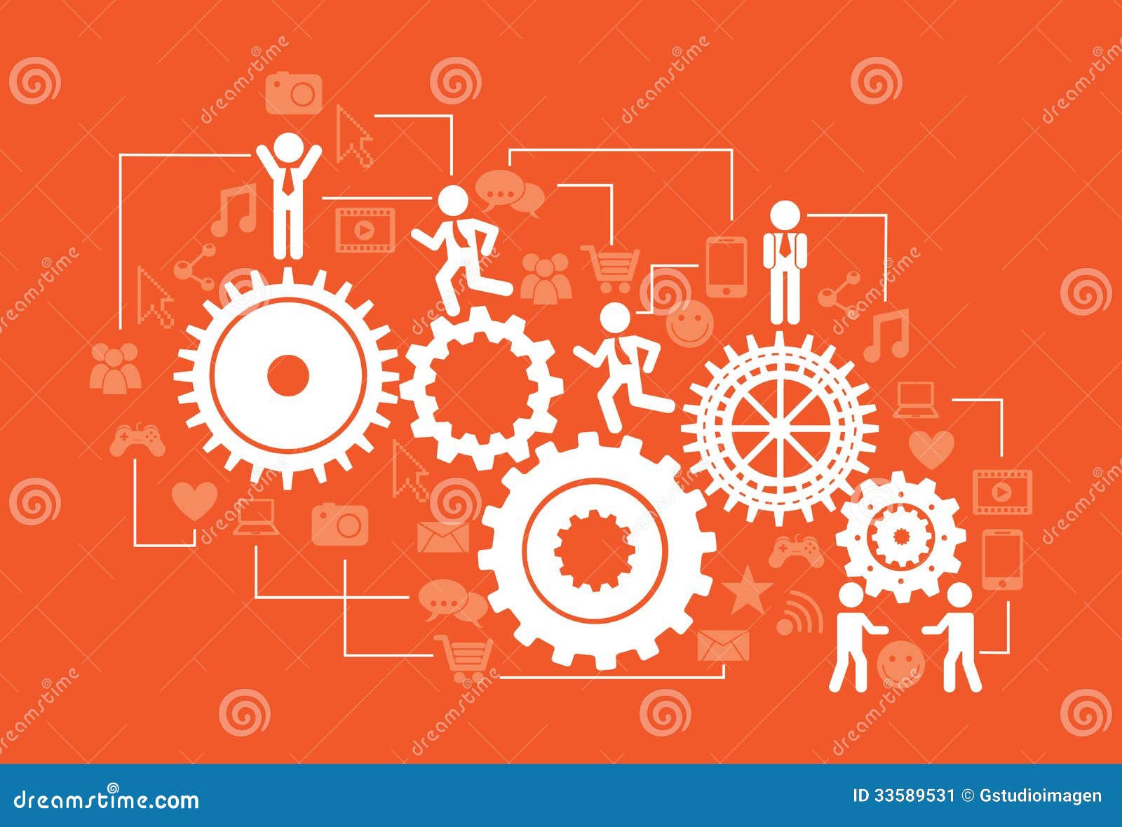 Connectivity infographics stock illustration. Illustration of mail ...