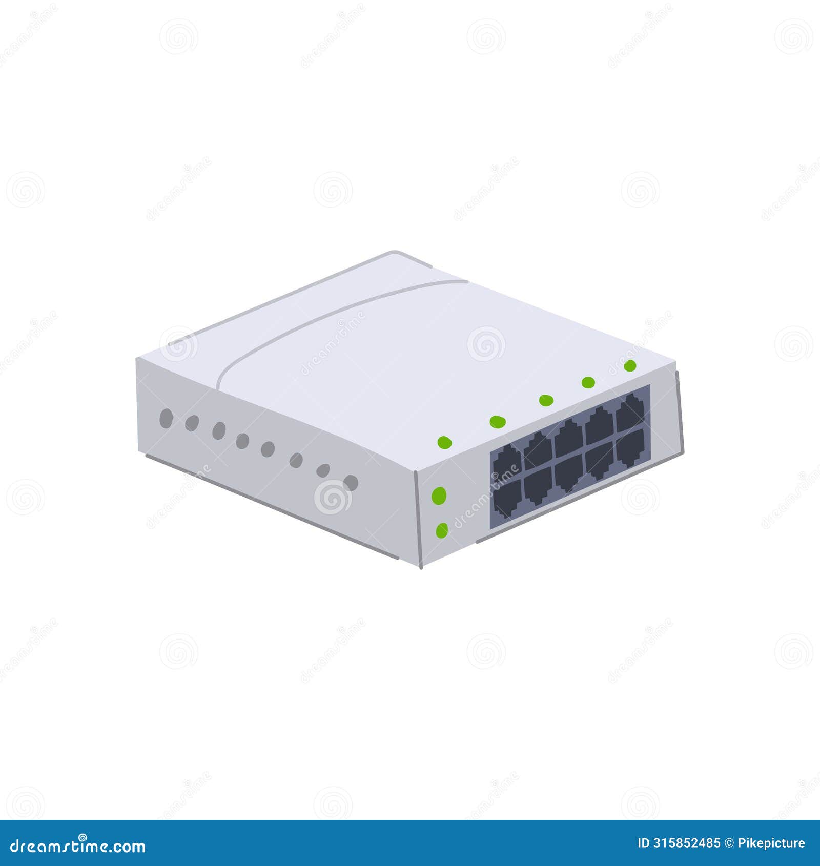 Connectivity Network Switch Cartoon Vector Illustration Stock Vector ...