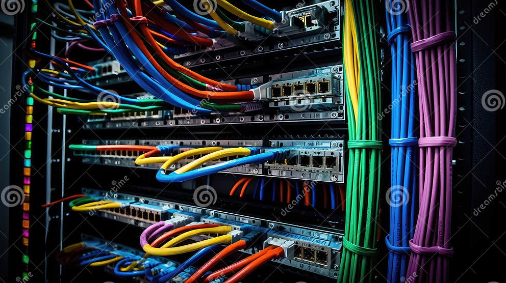 Connectivity Structured Cabling Stock Illustration - Illustration of ...