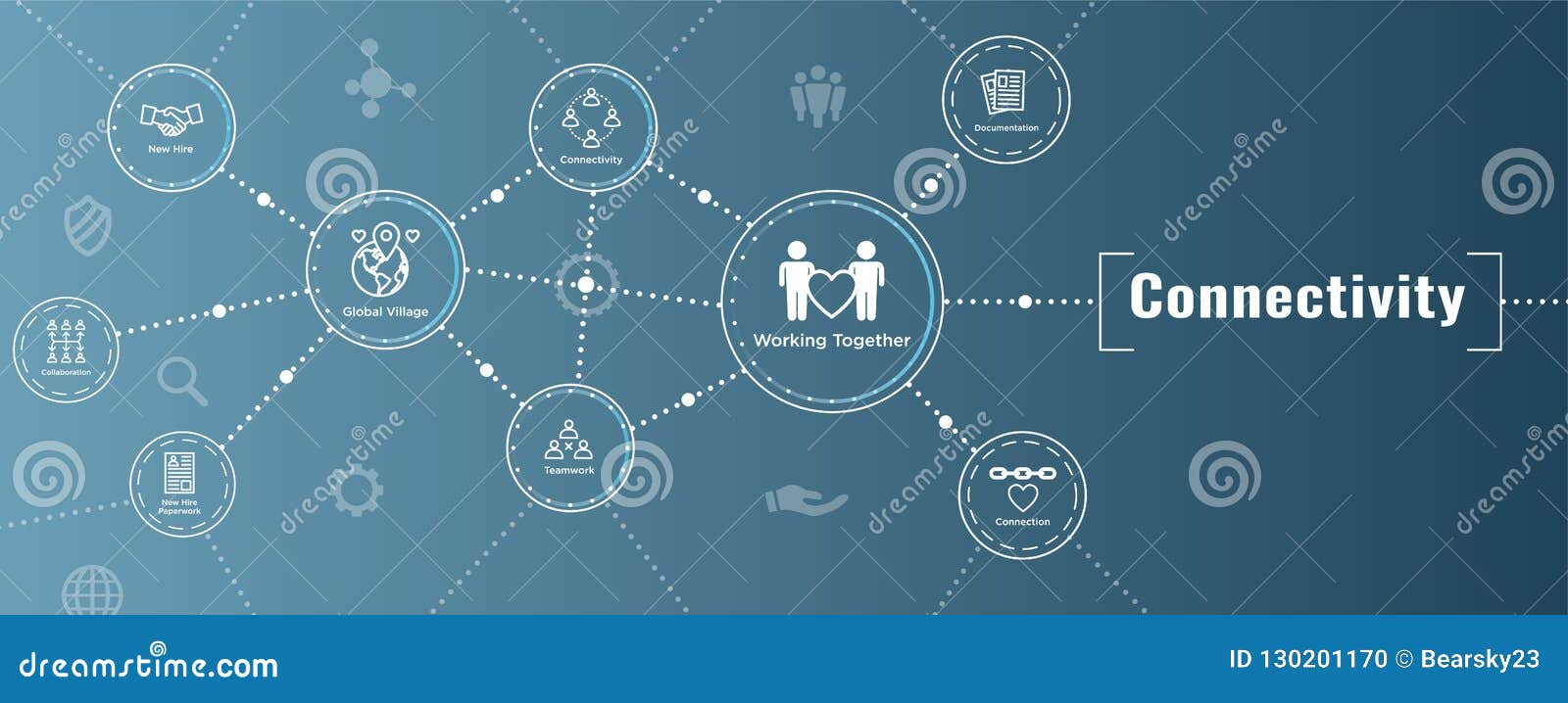 Connectivity Web Header Banner with Togetherness, Connectnedness and ...