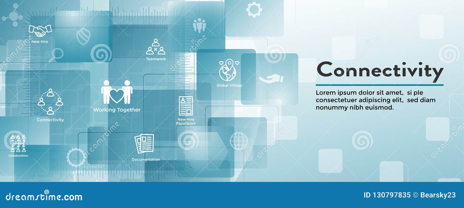 Connectivity Web Header Banner with Togetherness, Connectnedness and ...