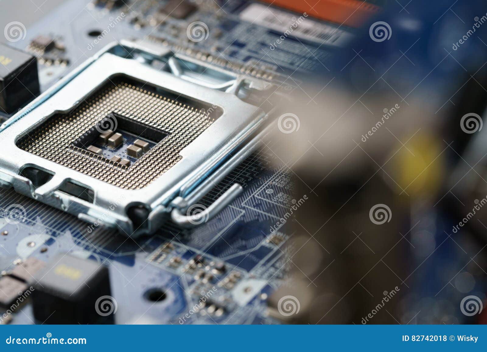 Connector for the CPU To the Motherboard Stock Photo - Image of card ...