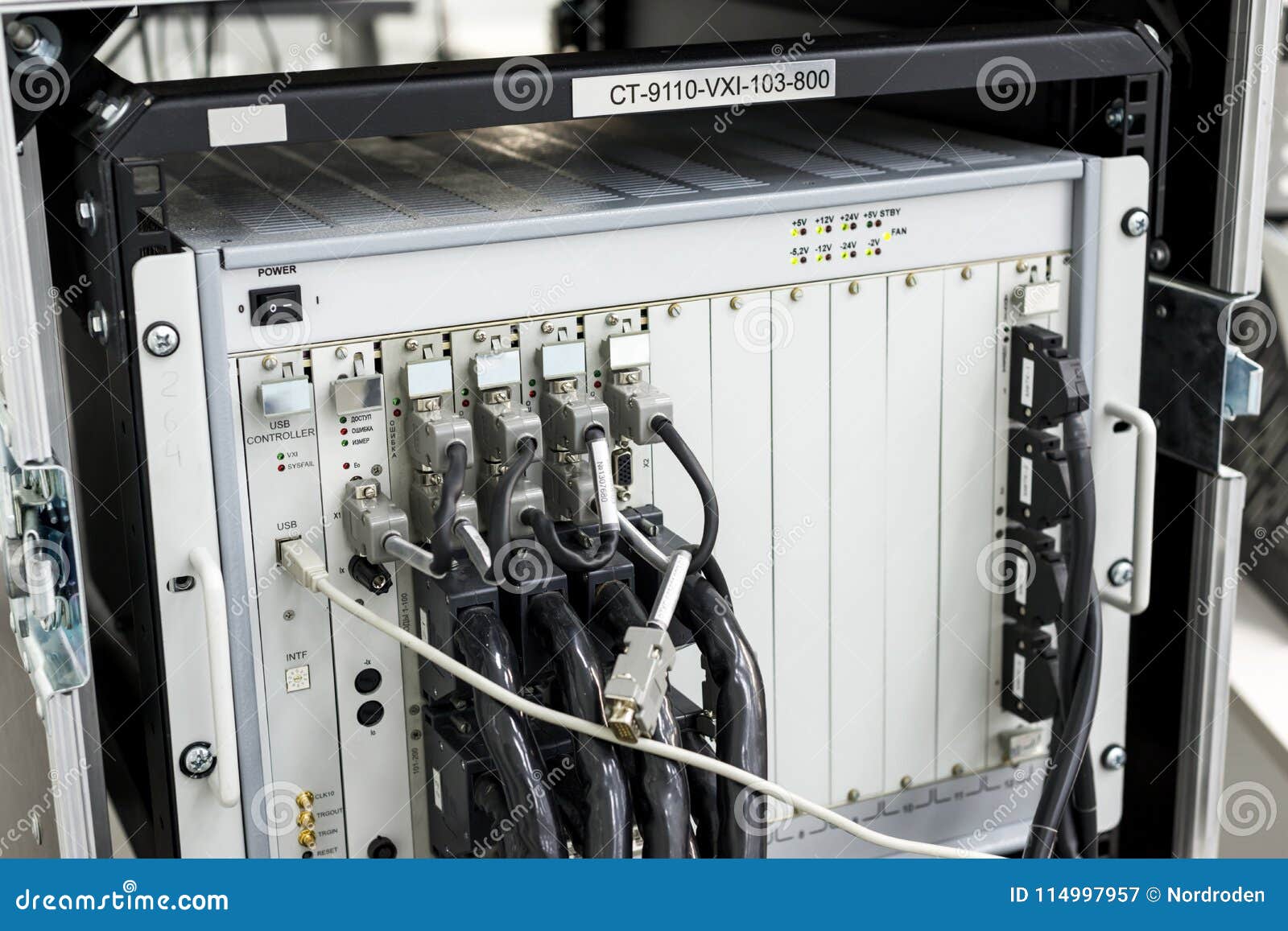 Connector of High-frequency Cable. Stock Image - Image of digital ...