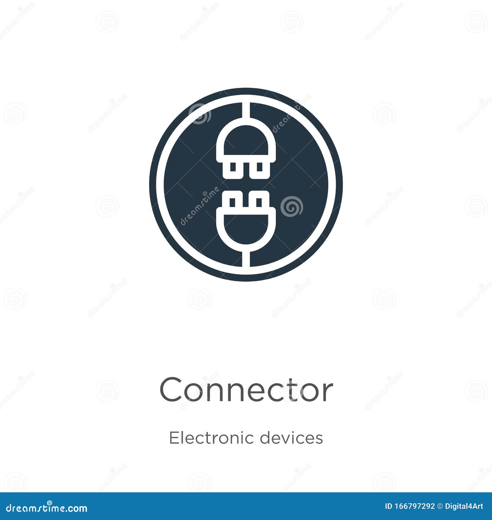 Connector Icon Vector. Trendy Flat Connector Icon from Electronic ...